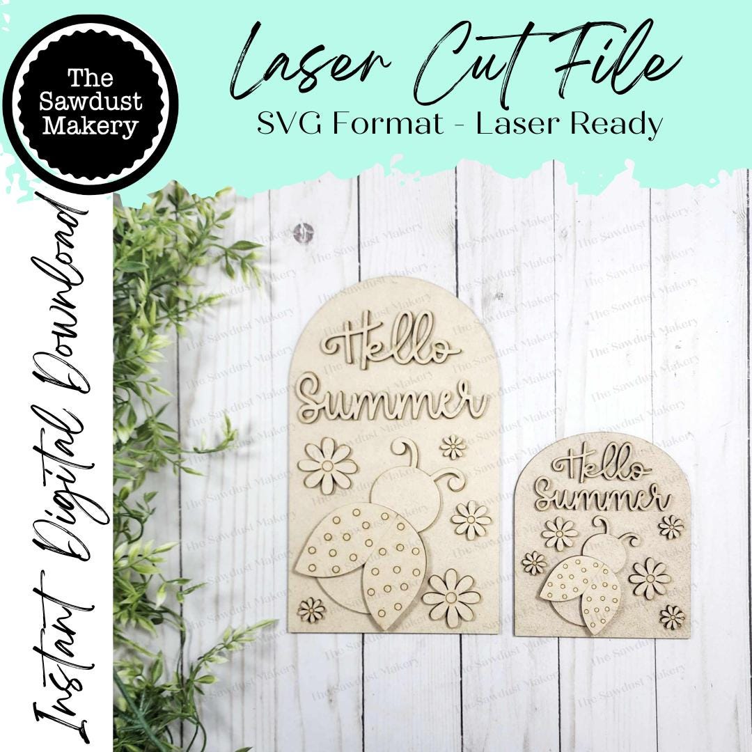 Interchangeable Large Arched Boho Sign Insert | Ladybug Sign | SVG ...