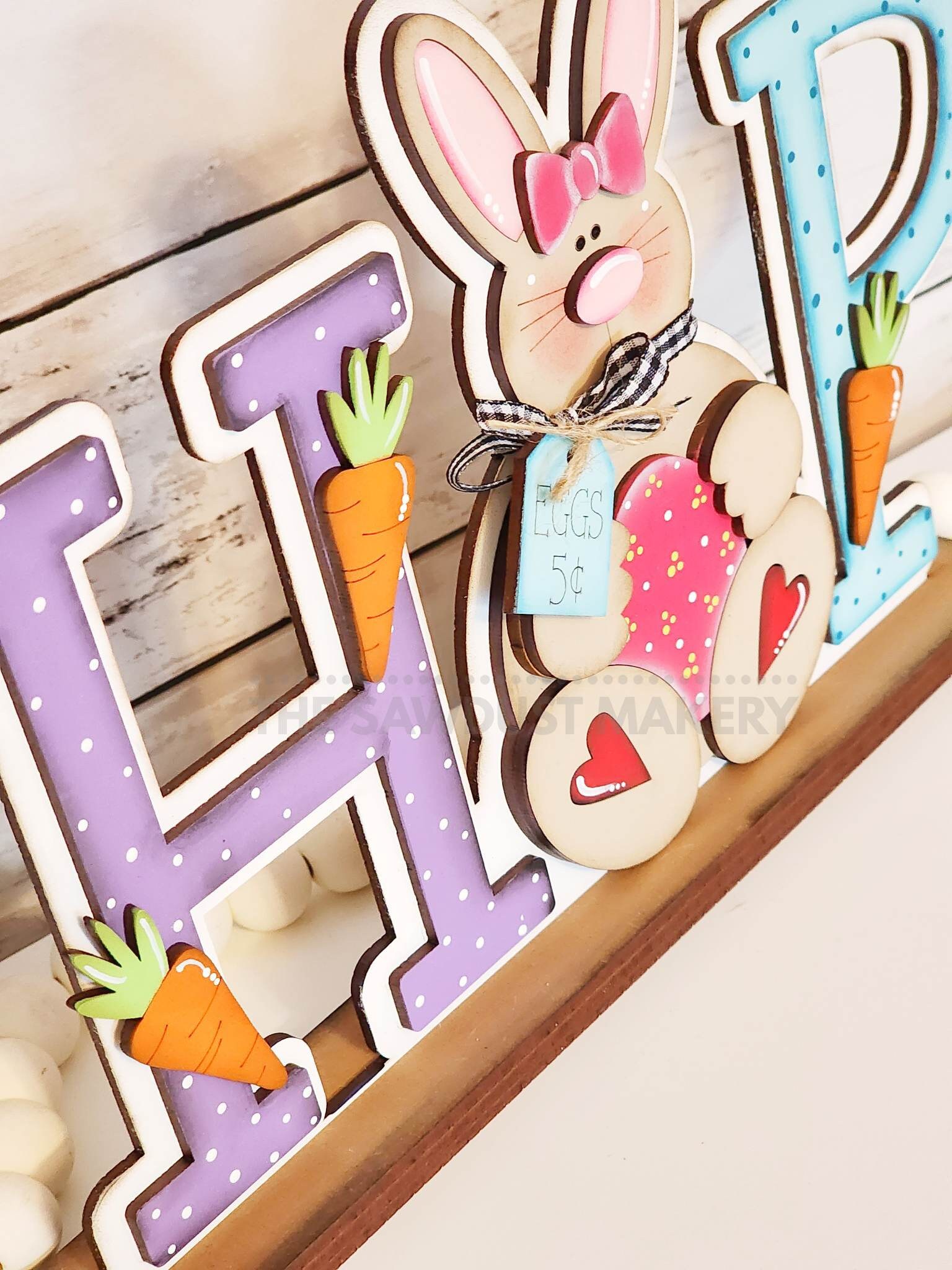 HOP Standing Bunny Shelf Sitter SVG Laser Cut File - Etsy UK