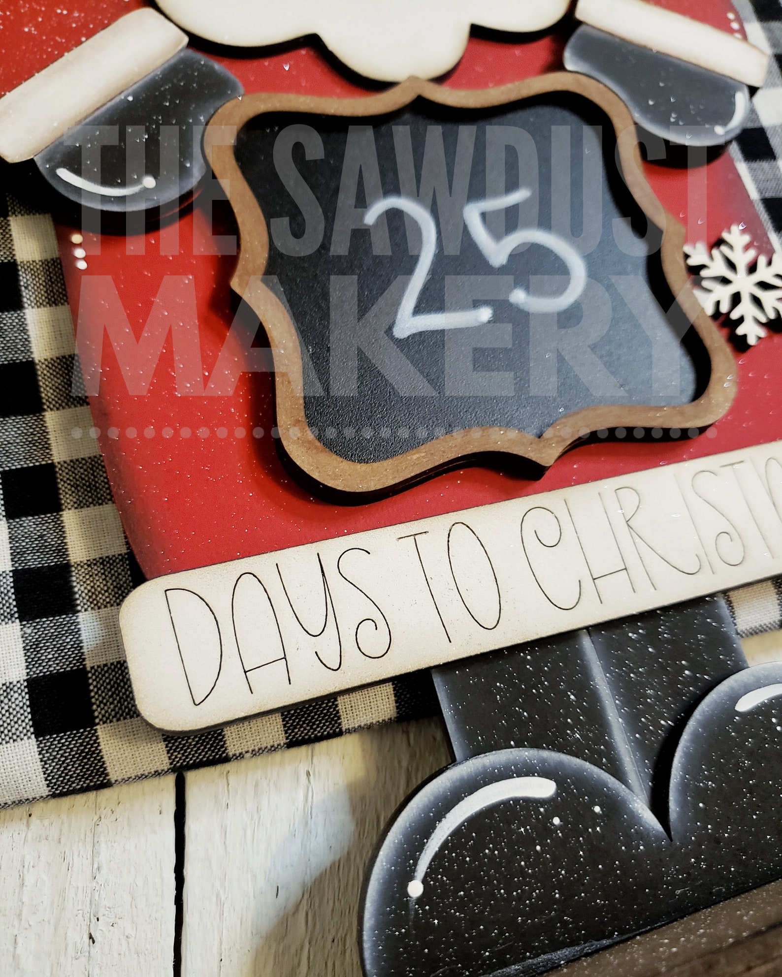 Santa Countdown SVG File Laser Cut File Standing Santa SVG - Etsy