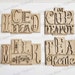 Add-on Mini Tea Word Block 3 & 4 Letter Sets | Mini Word Block SVG ...