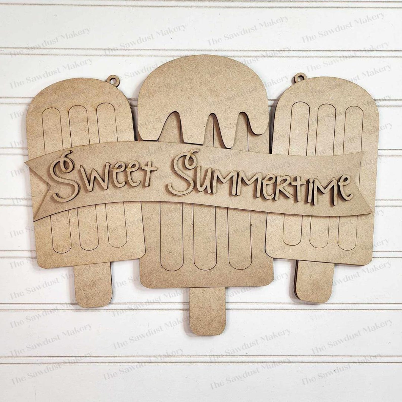 Sweet Summertime Popsicle Door Hanger Sign SVG | Laser Cut File ...