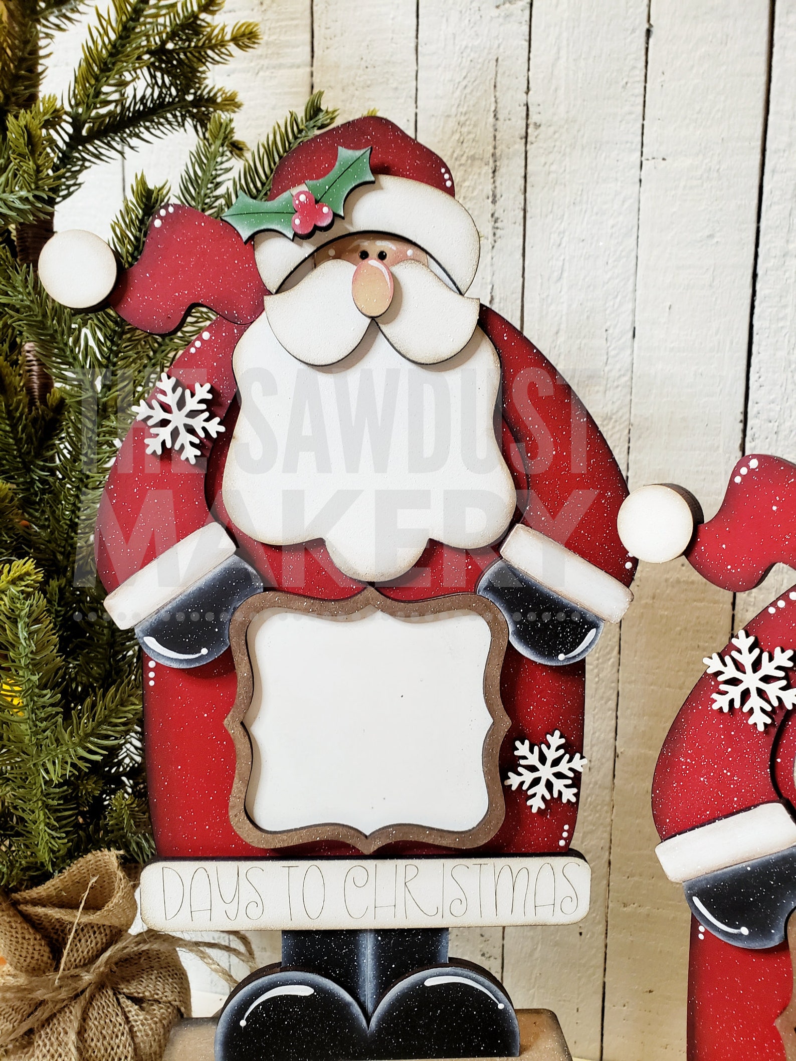 Santa Countdown SVG File Laser Cut File Standing Santa SVG - Etsy