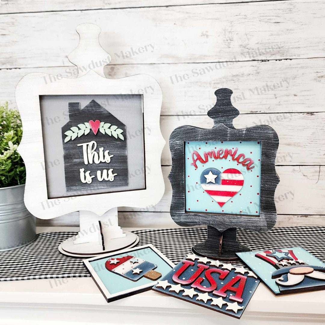 Drop-in Free Standing Sign Holder SVG | Interchangeable Frame SVG ...