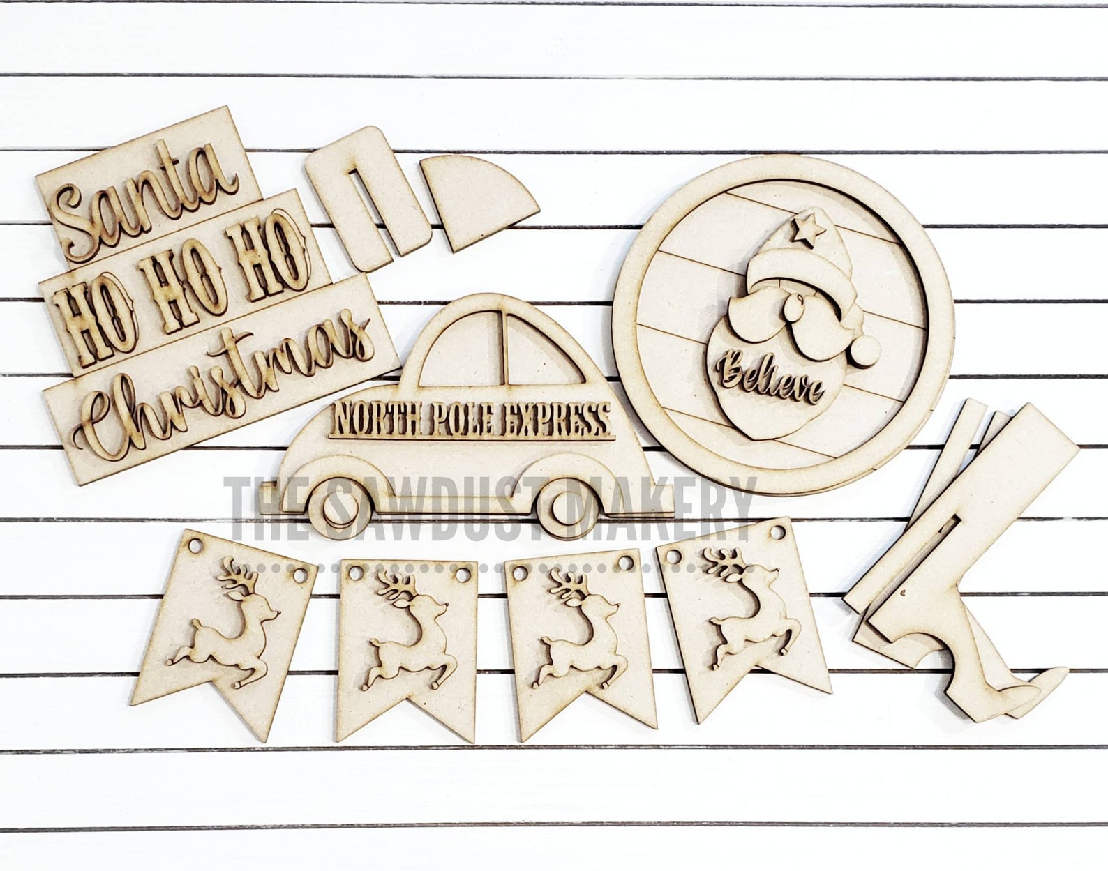 Santa Express SVG File Laser Cut File Glowforge Santa - Etsy