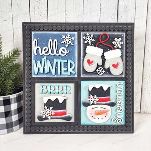 Hello Winter Sign Laser Cut File | Laser Cut File | Interchangeable ...
