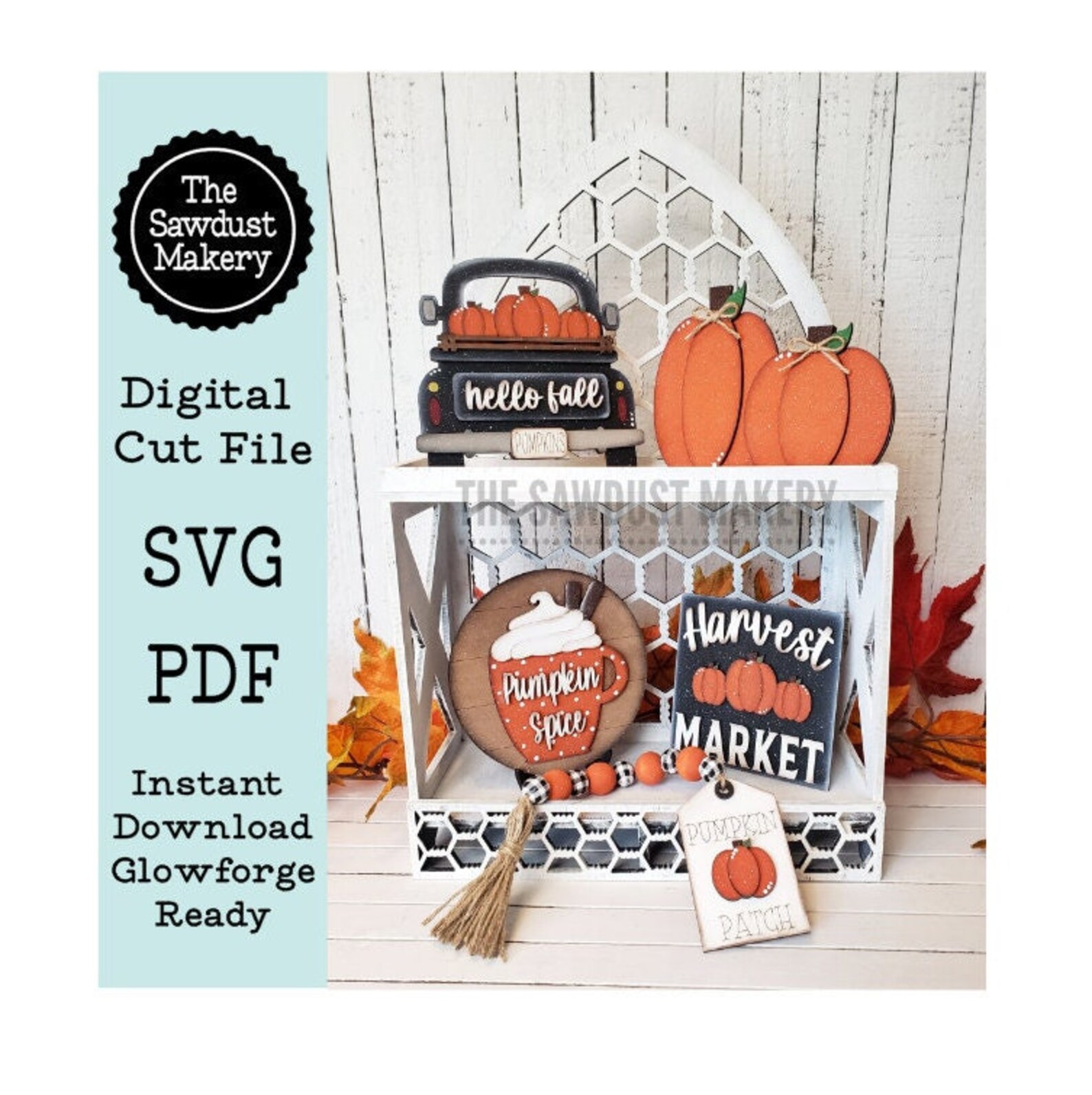 Fall Harvest SVG File Laser Cut File Glowforge USA - Etsy