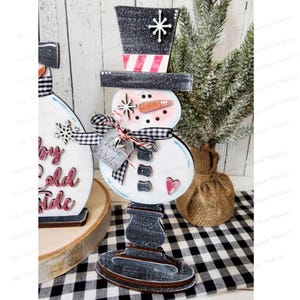 Standing Snowmen Decor Set SVG File | Laser Cut File | Glowforge ...