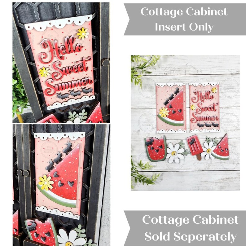 Add-on Watermelon Cottage Cabinet Insert SVG | Laser Cut File | Cottage ...