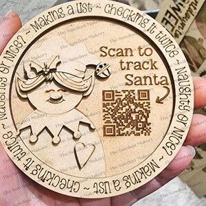 Elf Santa Tracker Christmas Ornament SVG File | Laser Cut File | Santa ...