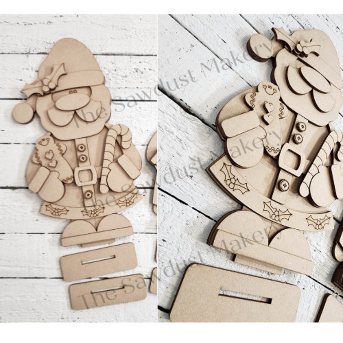Standing Santa Claus Shelf Sitter SVG File | Laser Cut File | Santa ...