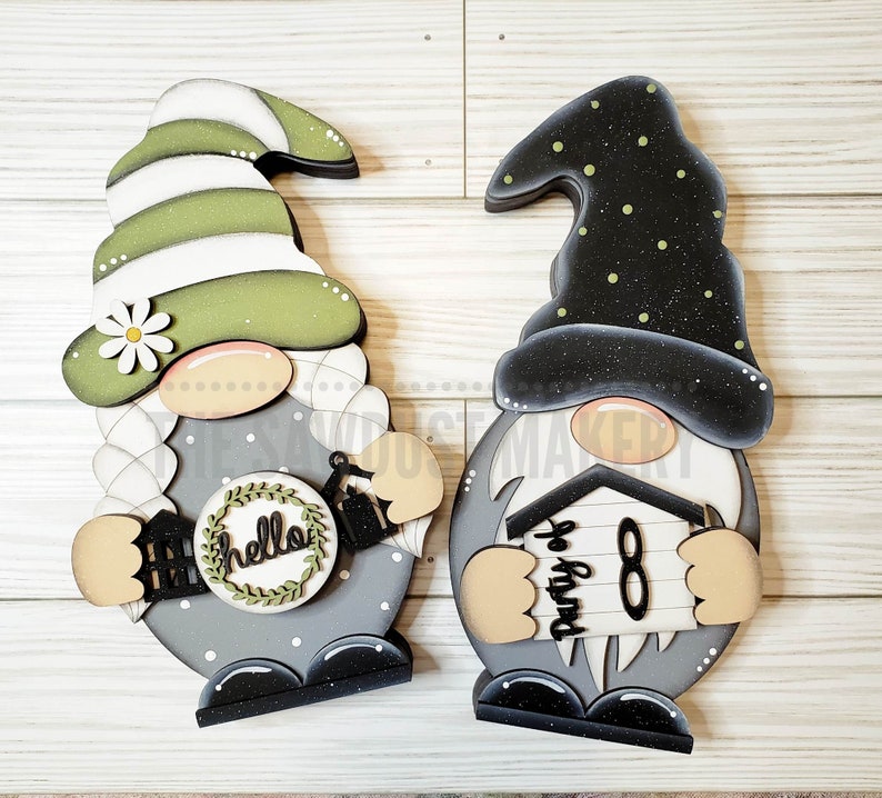 Interchangeable Gnome Boy & Girl Base SVG File | Laser Cut File | Gnome ...