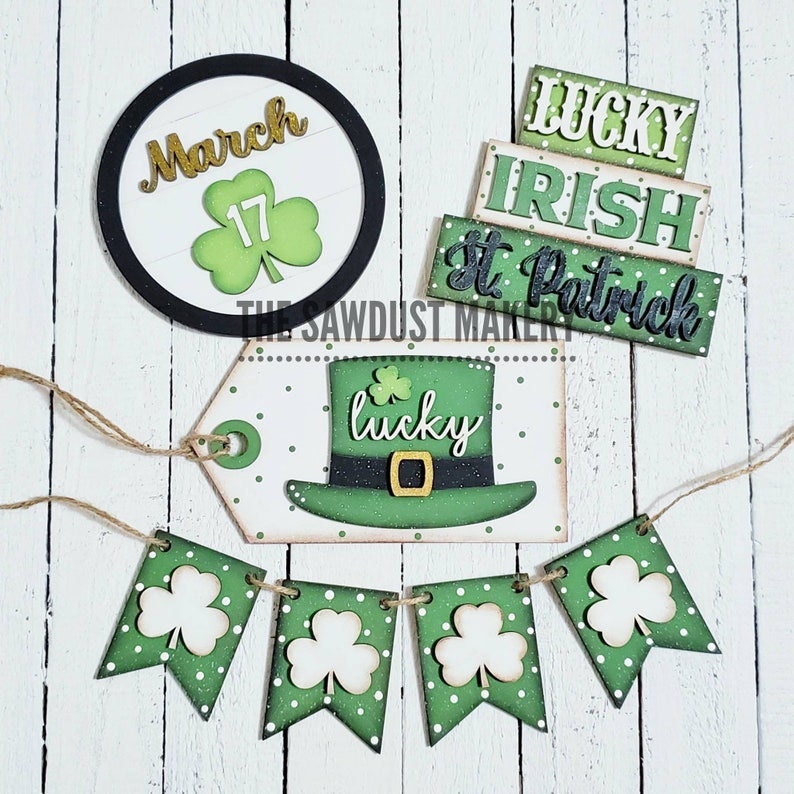 Lucky St. Patrick's Day SVG File Lucky Laser Cut File - Etsy