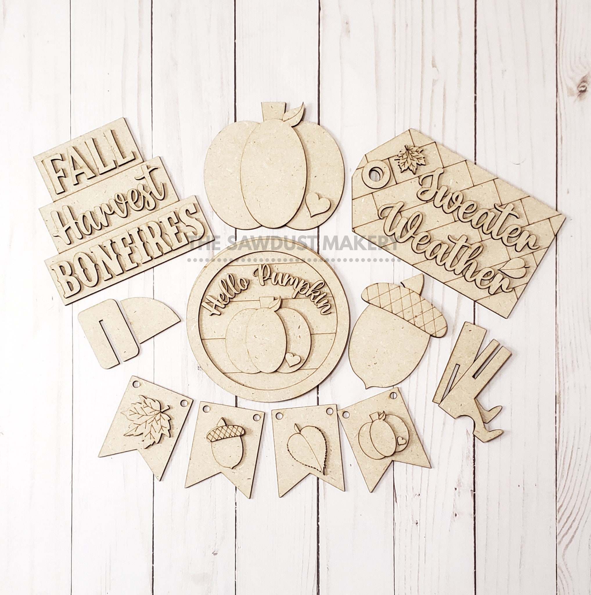 Fall SVG File Laser Cut File Glowforge USA Hello - Etsy