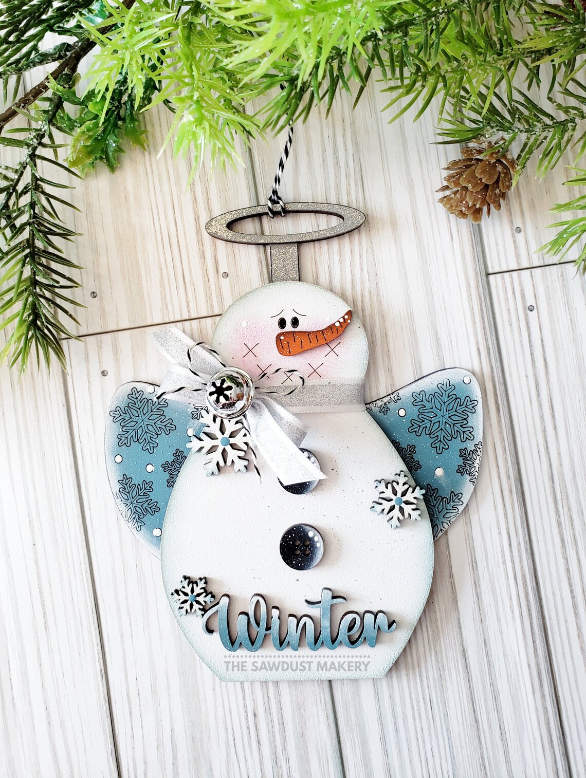 Winter Snow Angel Christmas Ornament SVG File Laser Cut File - Etsy