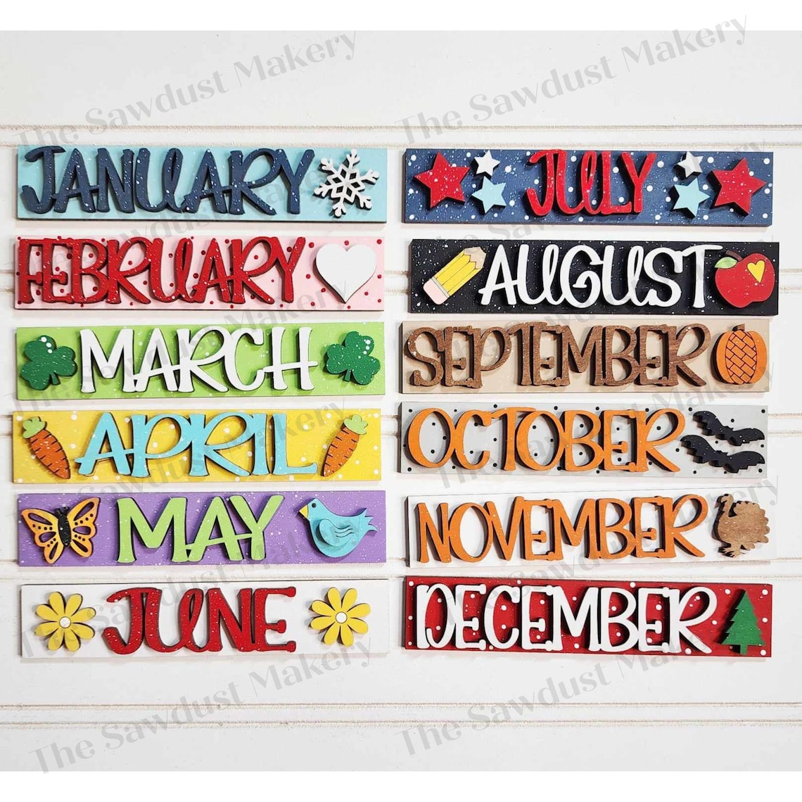 Interchangeable Seasonal Standing Calendar Sign Frame SVG | Laser Cut ...