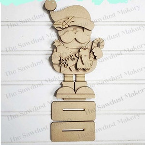 Standing Mini Santa SVG File | Lucky | Laser Cut File | Christmas SVG ...