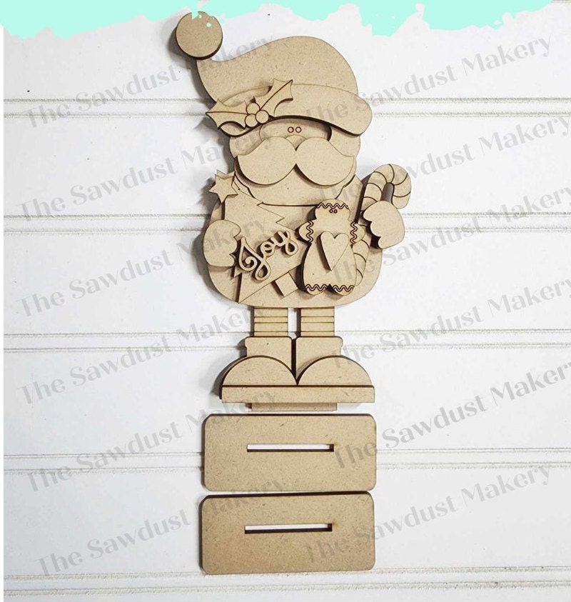 Standing Mini Santa SVG File | Lucky | Laser Cut File | Christmas SVG ...