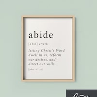 Abide - Etsy
