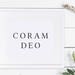 Coram Deo Definition Print / Coram Deo / Reformation Print / Reformed ...