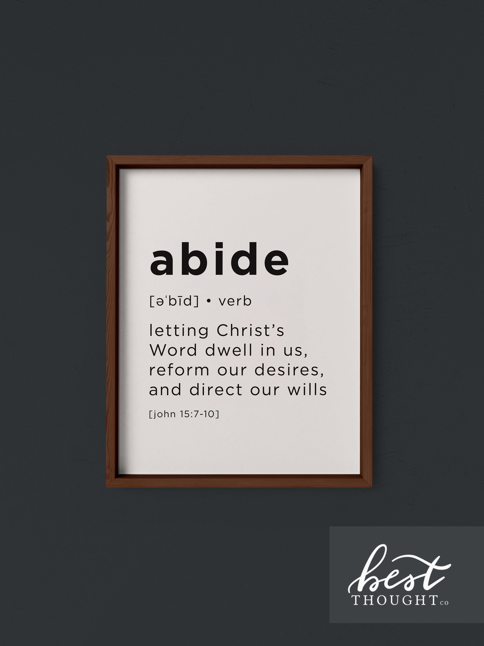 Abide Print / Definition Print / Bible Print / Abide With Me / - Etsy