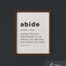 Abide Print / Definition Print / Bible Print / Abide With Me / Bible ...