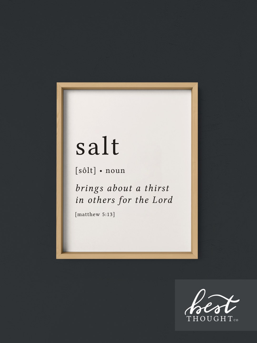 Salt Defintion Print / Salt & Light Print / Bible Verse Print / Matthew ...