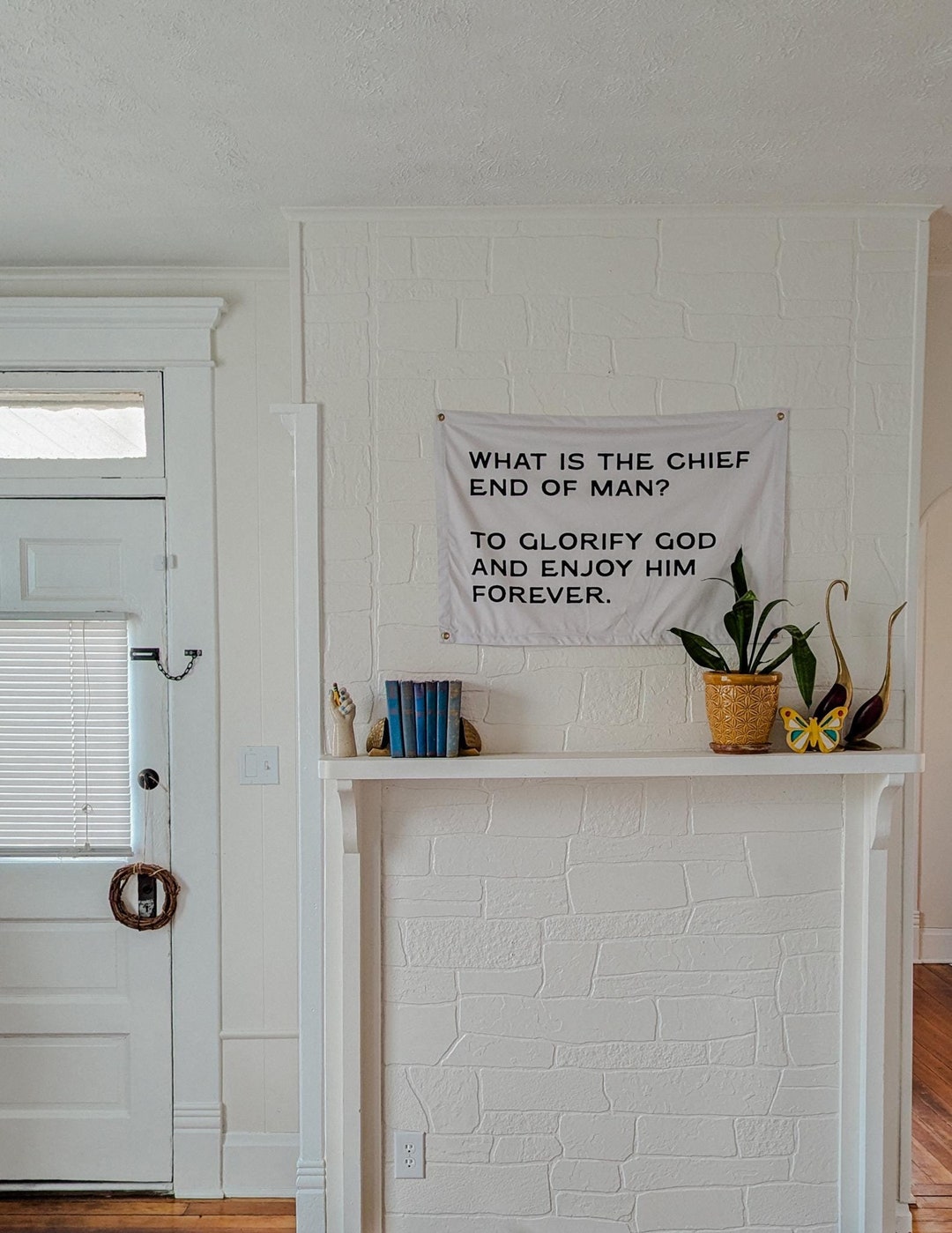 What is the Chief End of Man Banner / Reformed Home Decor / Bible Verse ...