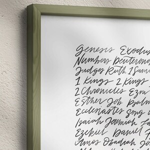 Books of the Bible Print / Old Testament / New Testament / Bible Wall ...