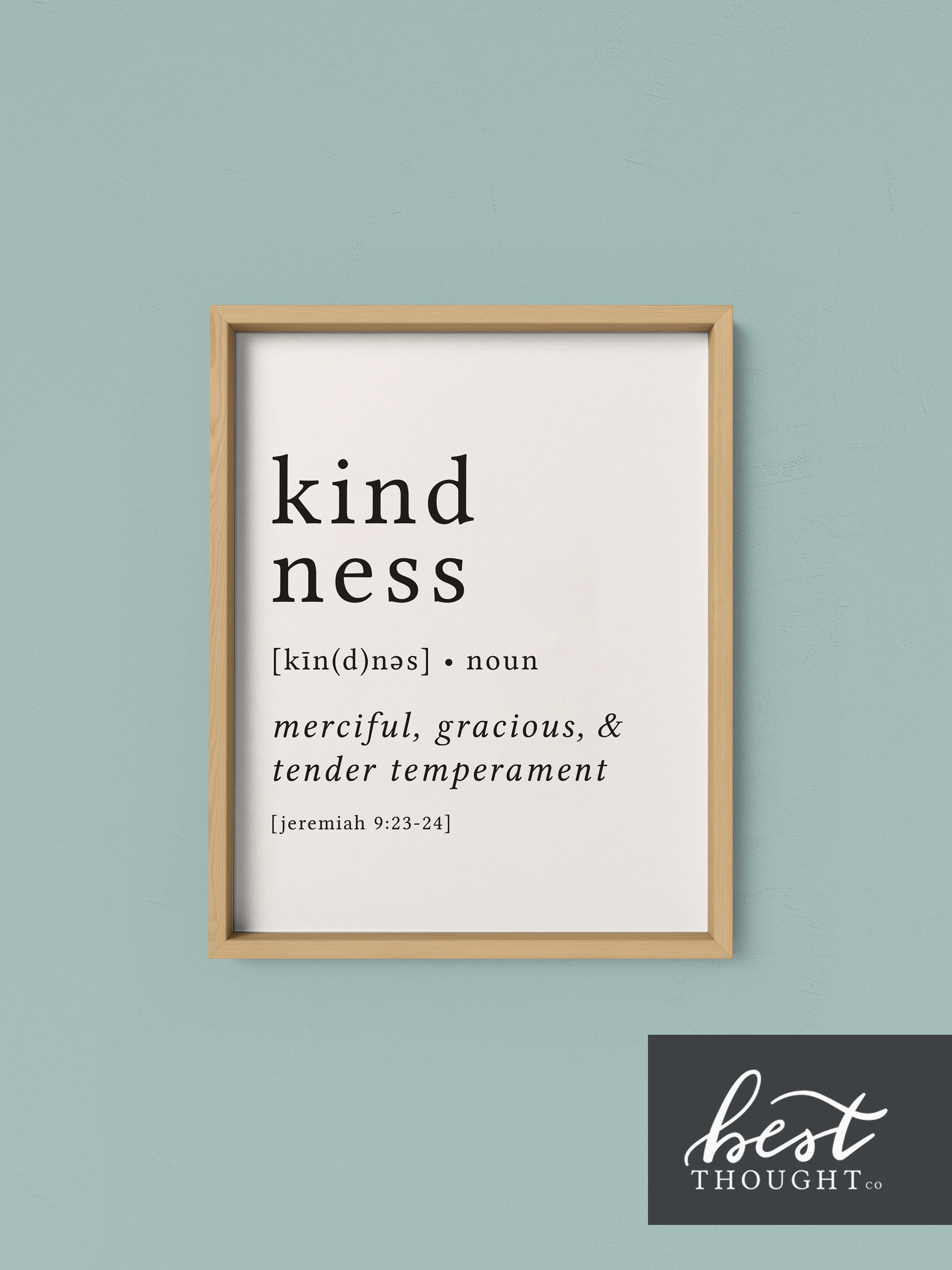 Kindness Print / Definition Print / Fruit of the Spirit / | Etsy