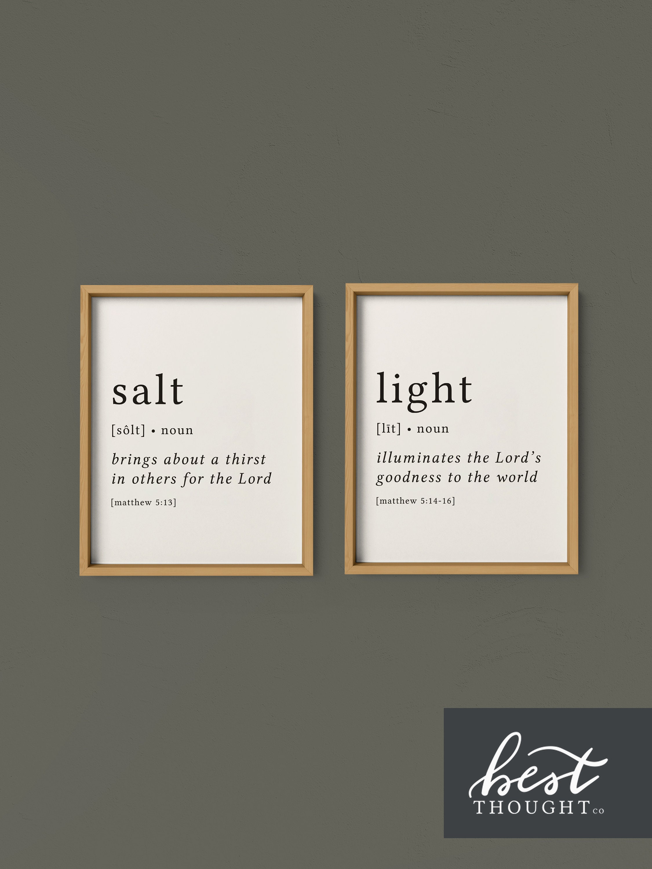 Salt and Light Definition Print / Salt and Light Print / Bible Verse ...