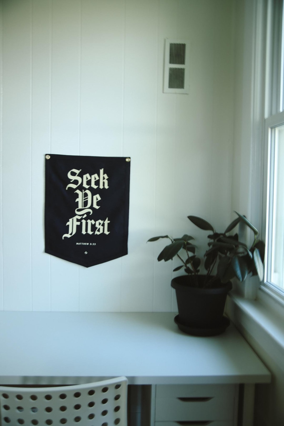 Seek Ye First Flag / Matthew 6 33 / Christian Home Decor / Christian ...