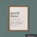 Goodness Print / Definition Print / Fruit of the Spirit / - Etsy
