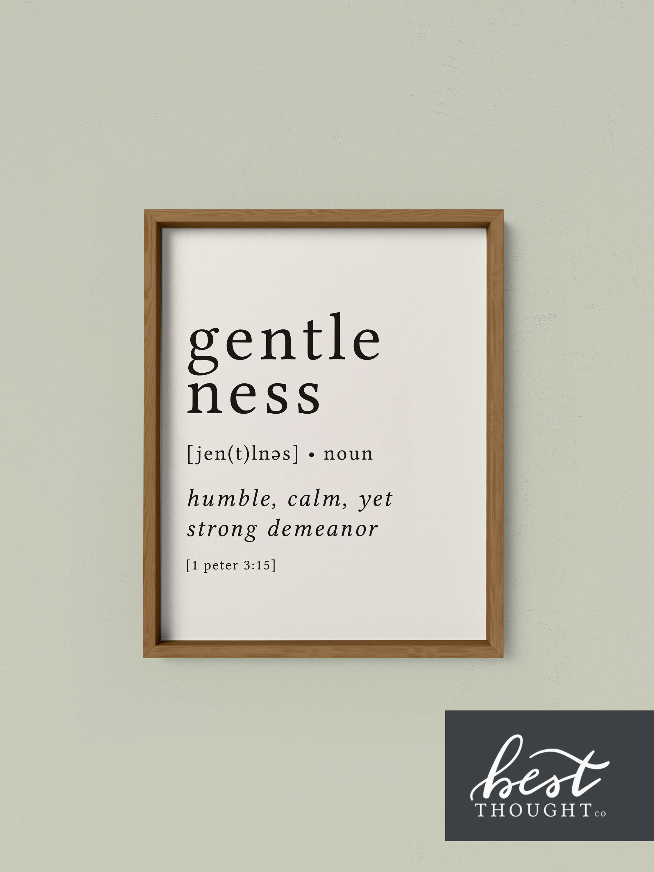 Gentleness Print / Definition Print / Fruit of the Spirit / | Etsy