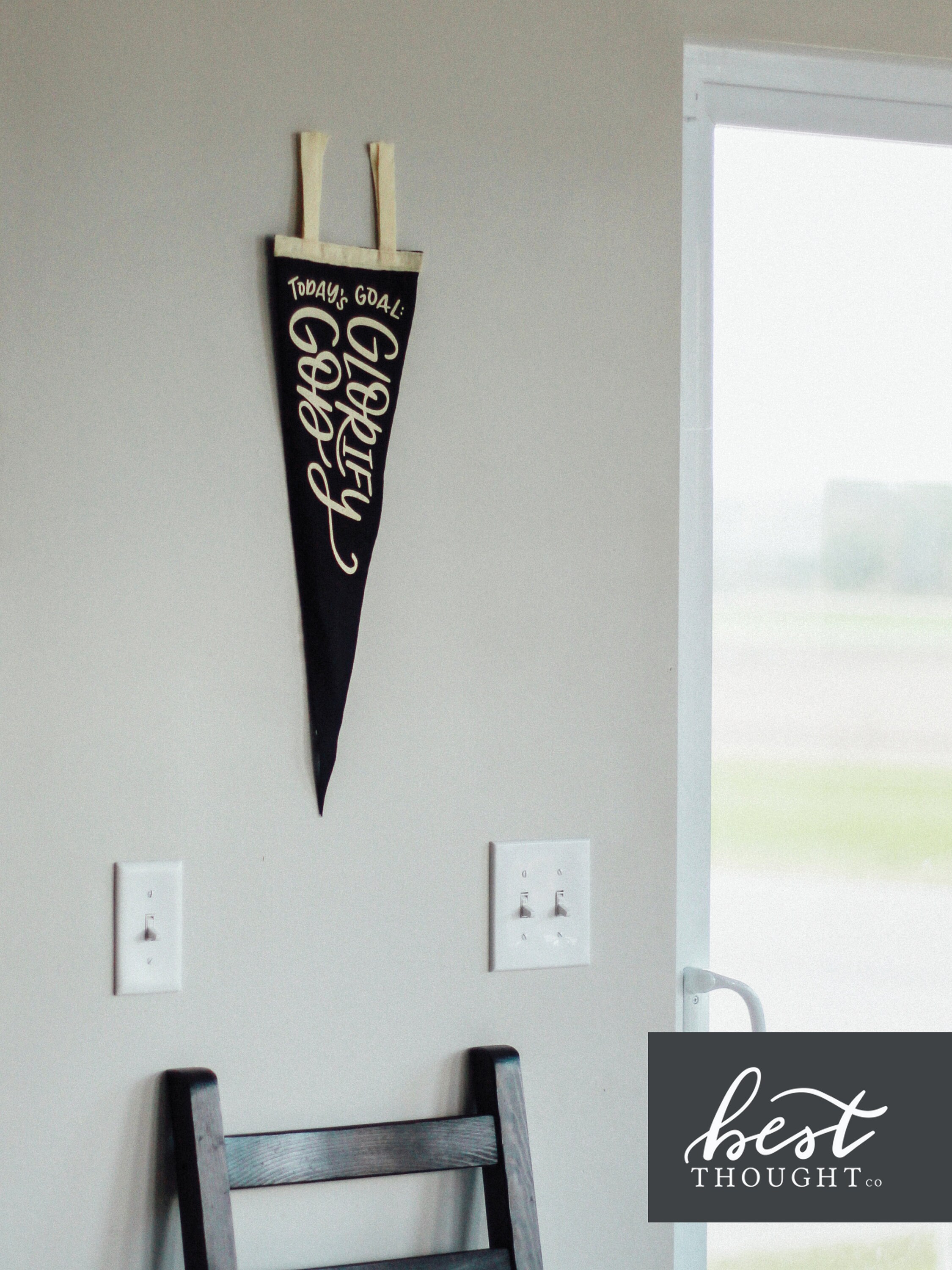 Today's Goal: Glorify God Pennant / Christian Home Decor / - Etsy