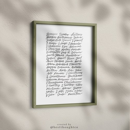 Books of the Bible Printable Old Testament New Testament - Etsy