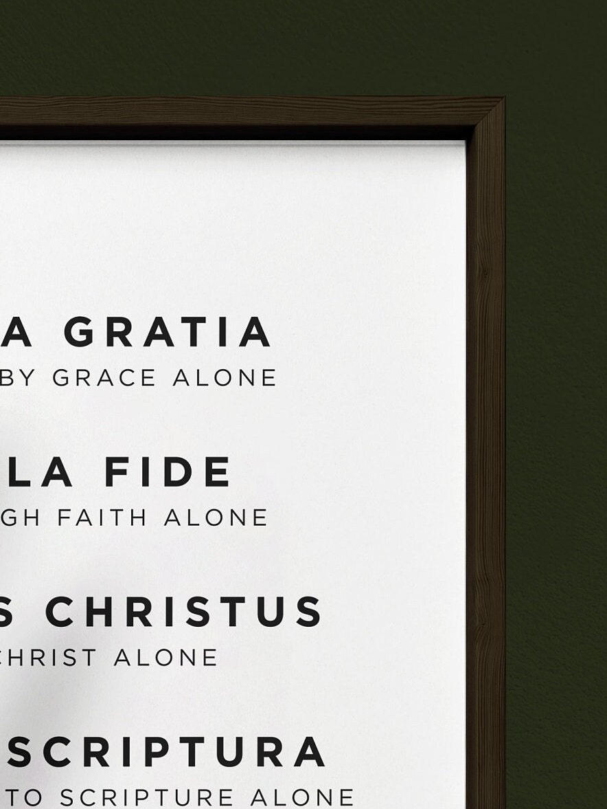 Five Solas Print / 5 Solas / Reformed Theology Print / 5 Solas | Etsy