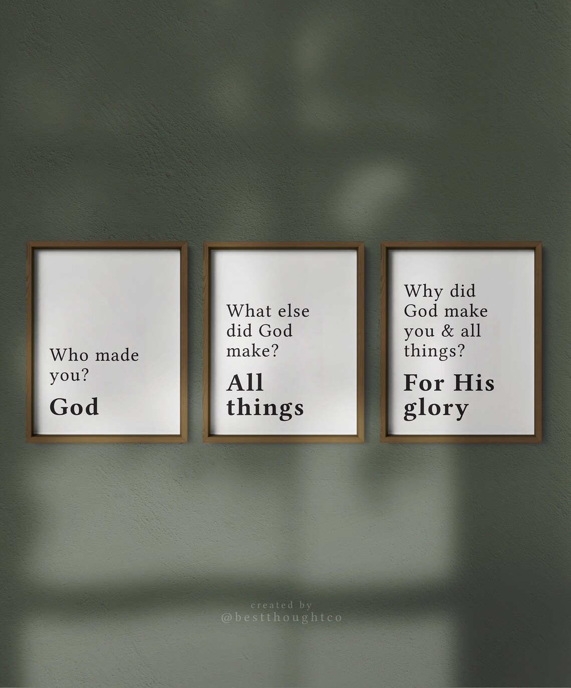 Catechism Question Wall Art / Heidelberg / Westminster / Child Room ...