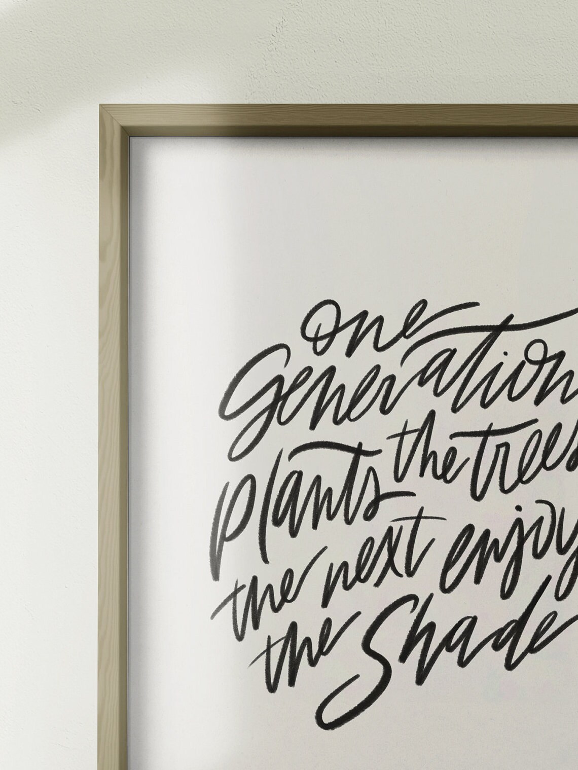 One Generation Plants the Trees Print / Homeschool Room Wall - Etsy