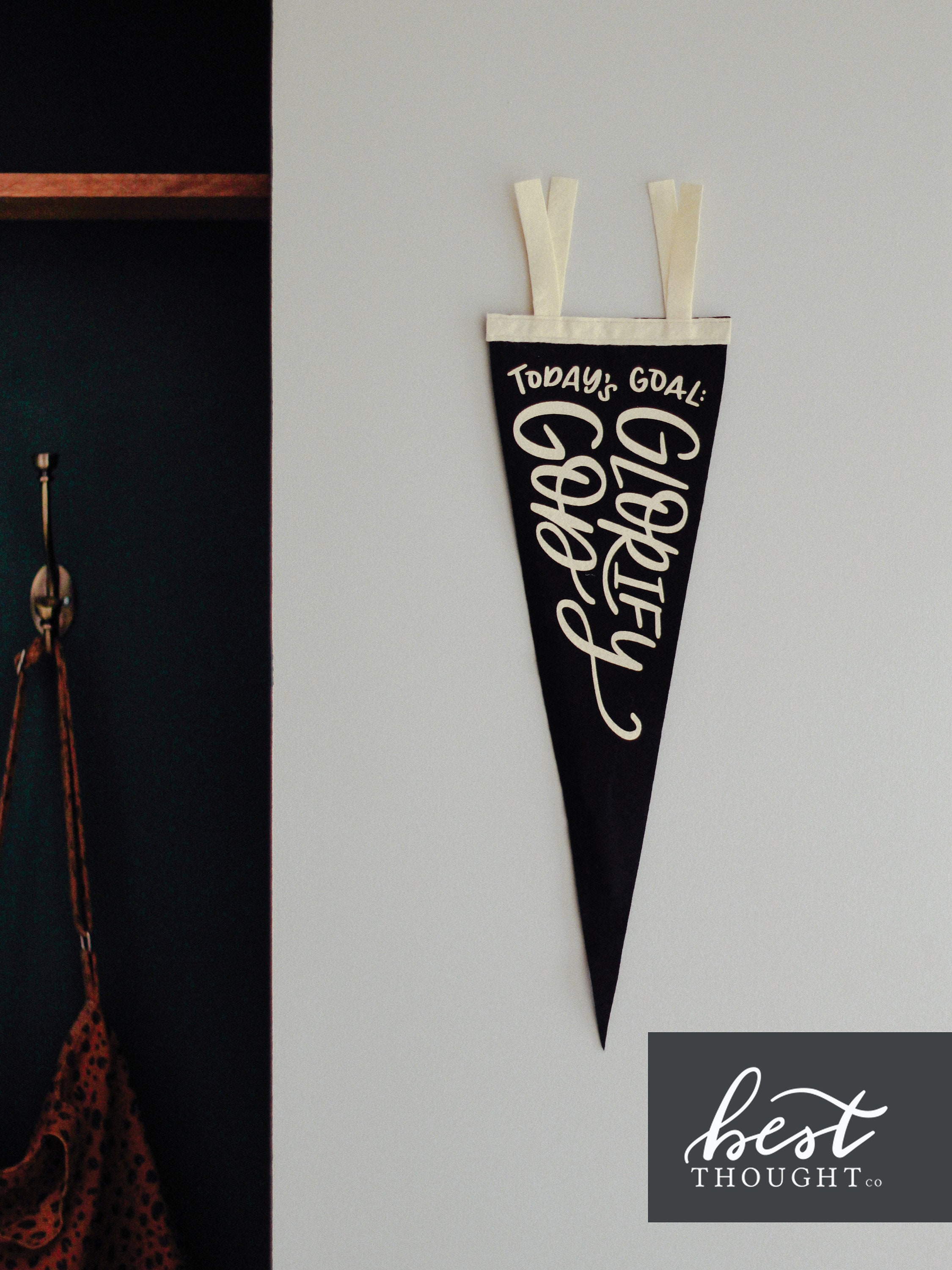 Today's Goal: Glorify God Pennant / Christian Home Decor / - Etsy