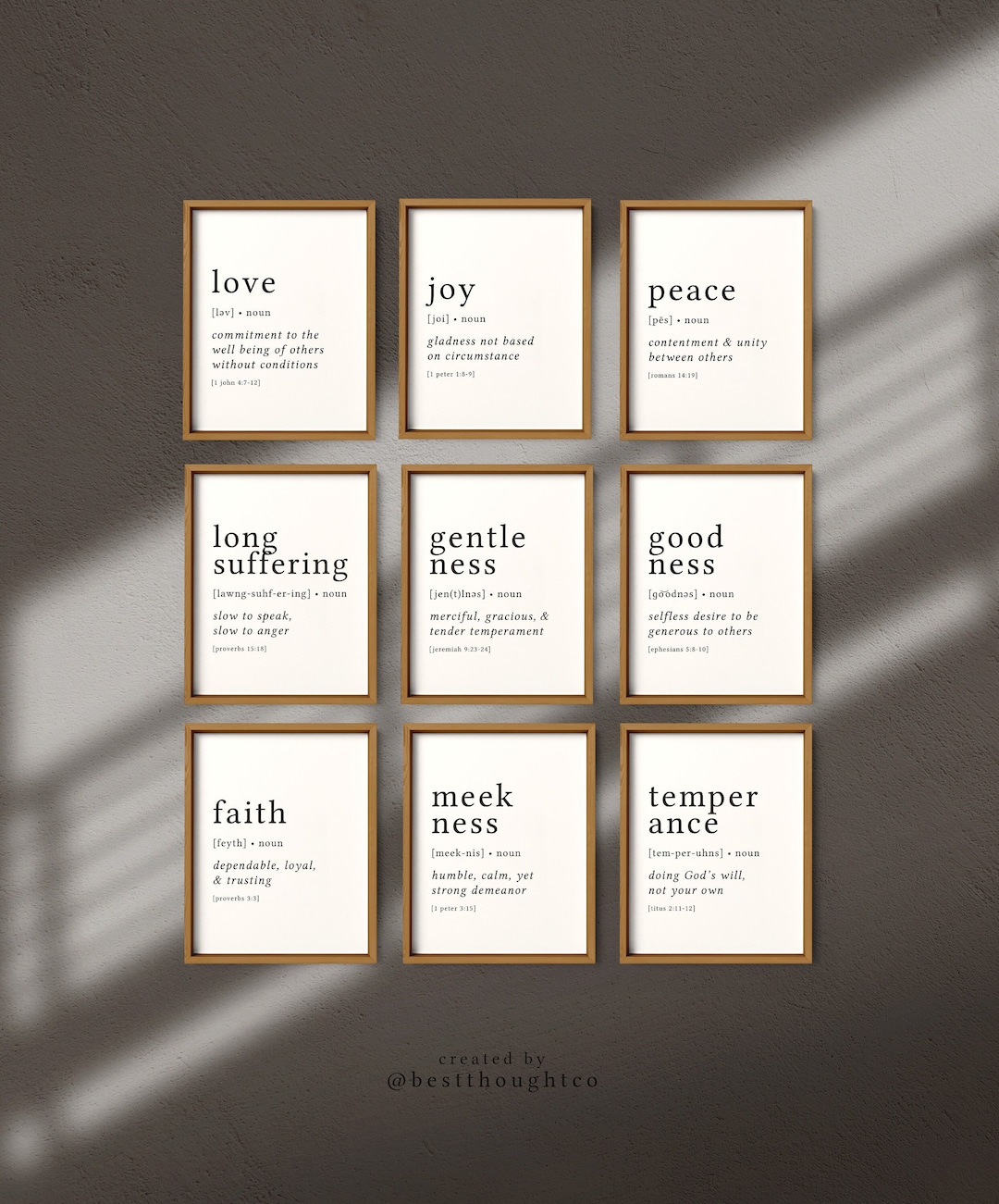 Fruit of the Spirit Wall Art KJV / Fruits of the Spirit Prints / Bible ...