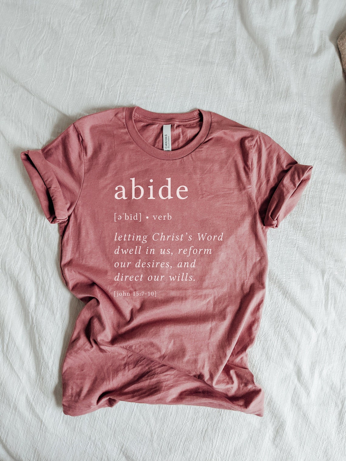 Abide T-Shirt / Abide Definition Shirt / Abide With Me / John | Etsy