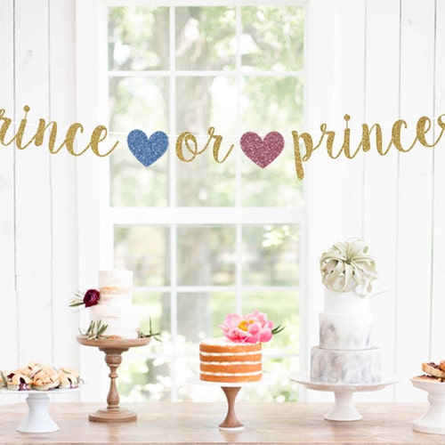 Prince or Princess Gender Reveal Prince or Princess Banner - Etsy