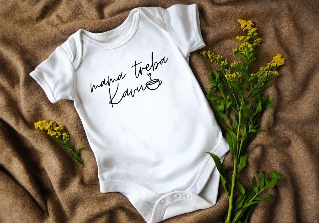 Mama Treba Kavu, Mommy Needs Coffee Infant Bodysuit, Croatian Mom Gift ...