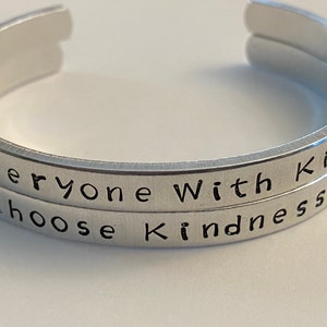 Be Kind Bracelet, Stamped Metal Bracelet, Special Bracelet - Etsy