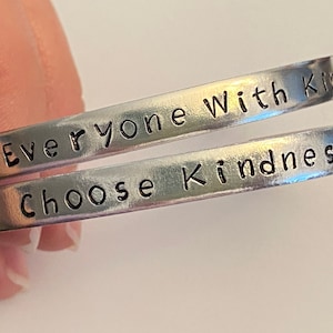 Be Kind Bracelet, Stamped Metal Bracelet, Special Bracelet - Etsy