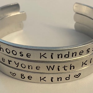 Be Kind Bracelet, Stamped Metal Bracelet, Special Bracelet - Etsy