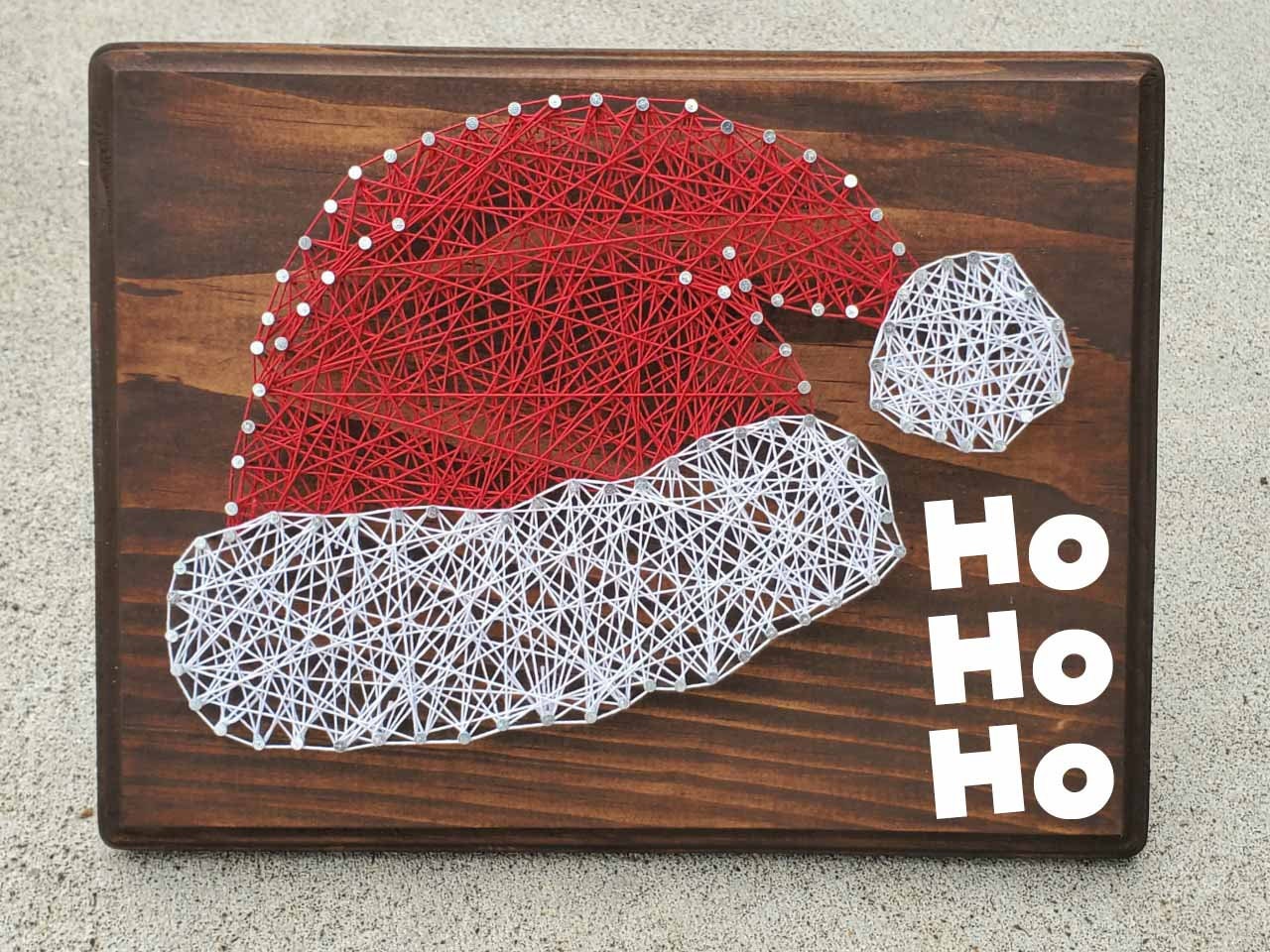 Santa Hat String Art Kit - Etsy