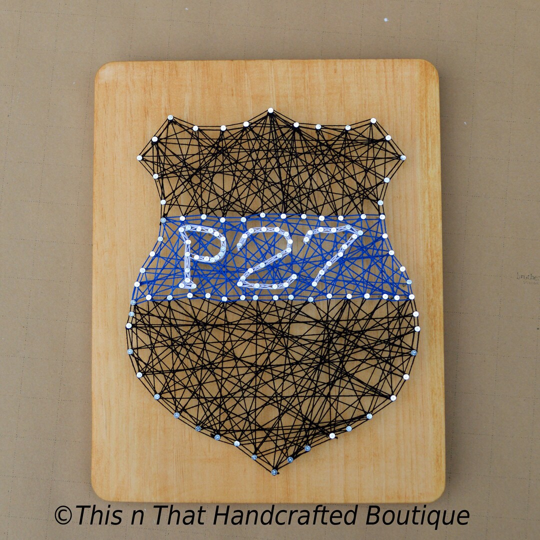 Police Badge String Art Kit - Etsy