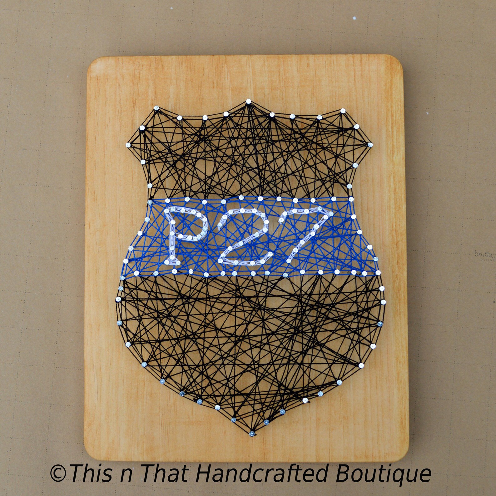 Police Badge String Art Kit - Etsy