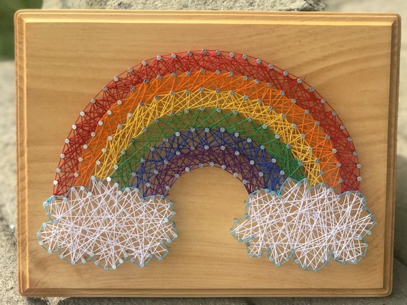 Rainbow String Art Kit | Etsy